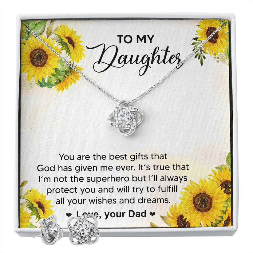 Love knot Earring & Necklace Set desperate romantic disasters ...